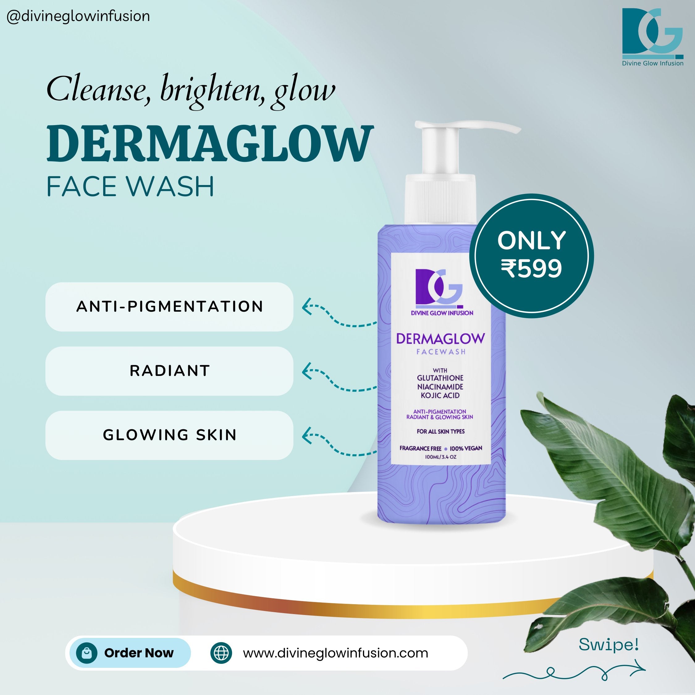 Dermaglow Facewash – Divine Glow Infusion